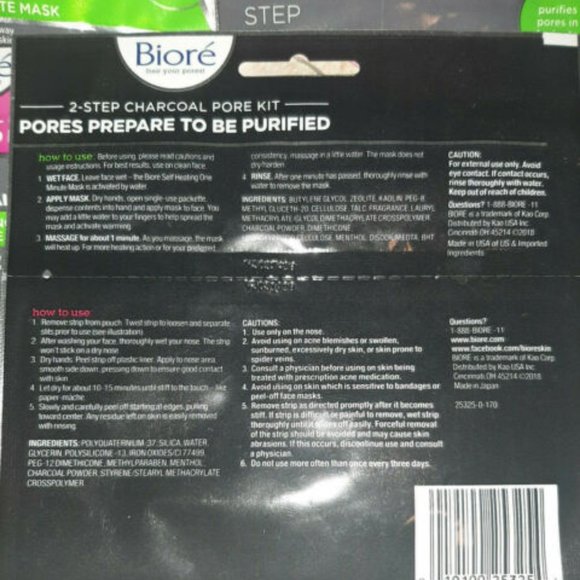 Biore | Skincare | Biore 2step Deep Cleansing Charcoal Pore Kit 5ct ...